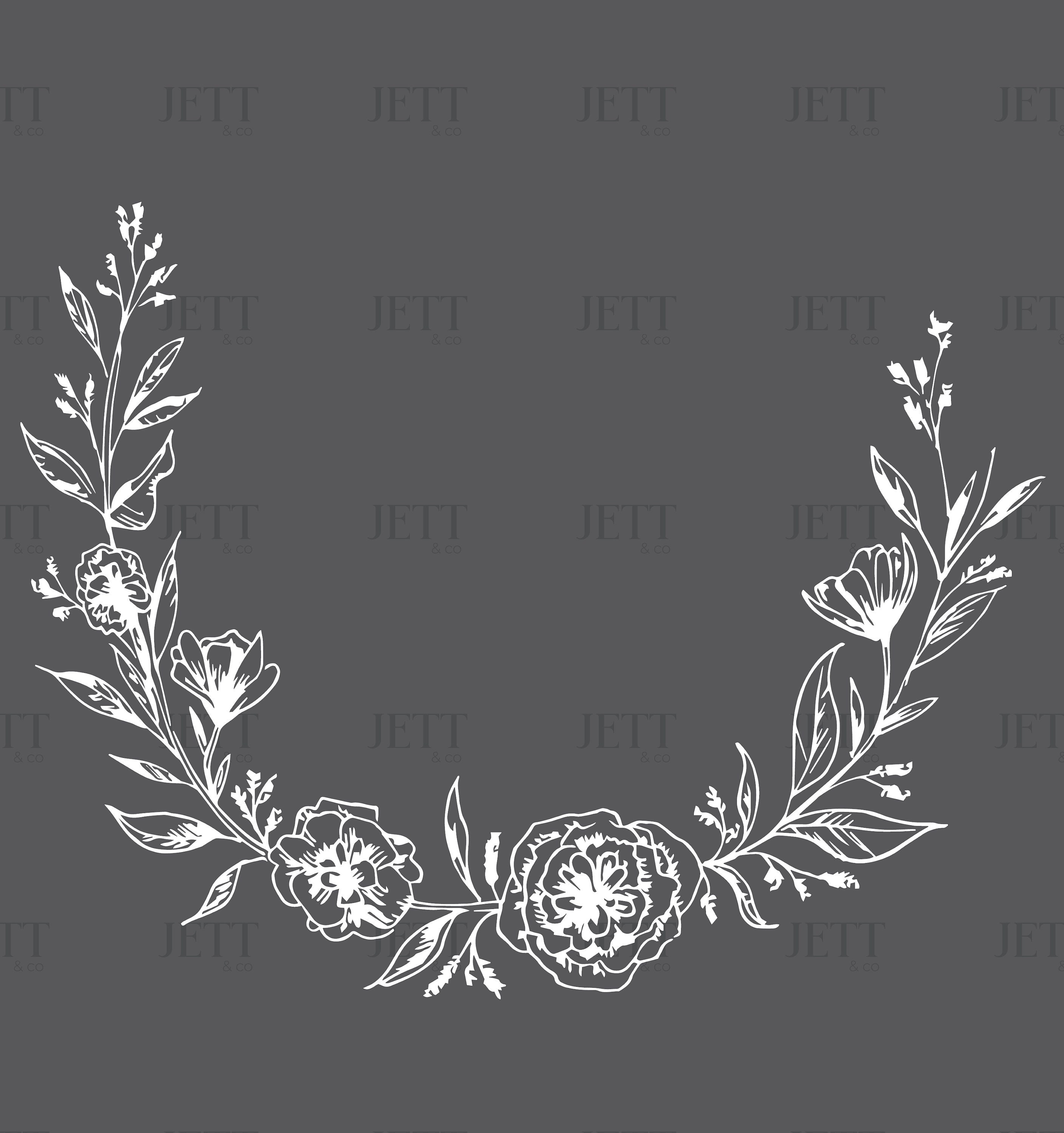 Delicate Floral Greenery Border PNG & SVG, Clipart, Hand Drawn ...