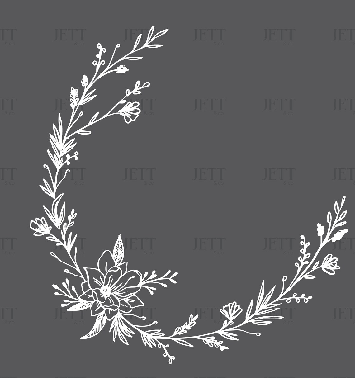 Floral Greenery Frame PNG & SVG, Clipart, Hand Drawn Illustrated ...