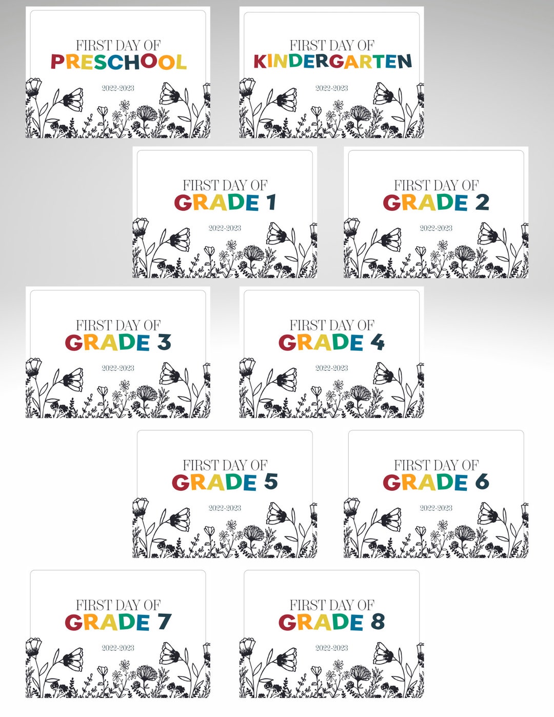 First Day of School Printable, School Printable, First Day of School ...