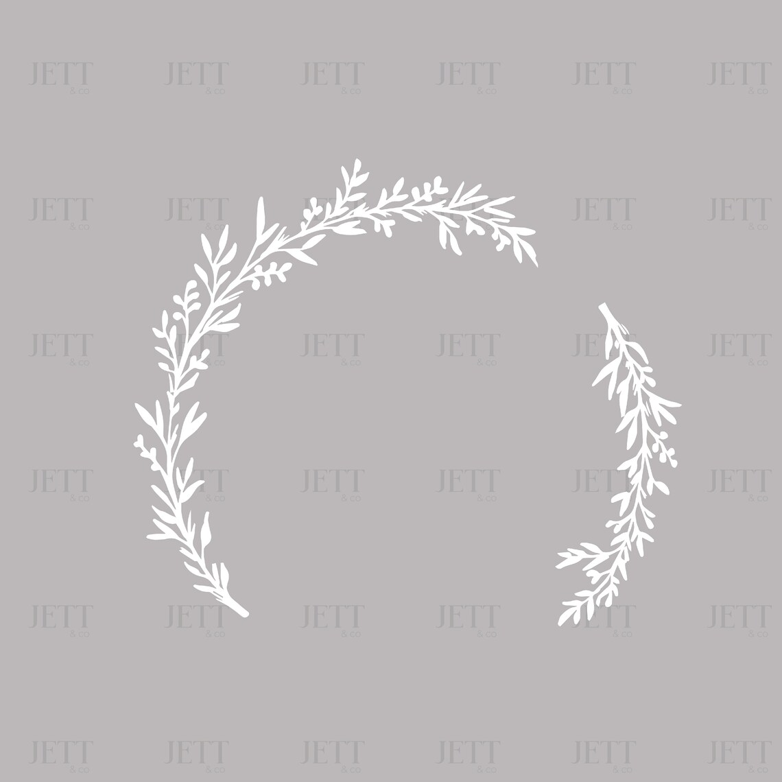 Greenery Berry Wreath PNG & SVG Clipart Hand Drawn | Etsy