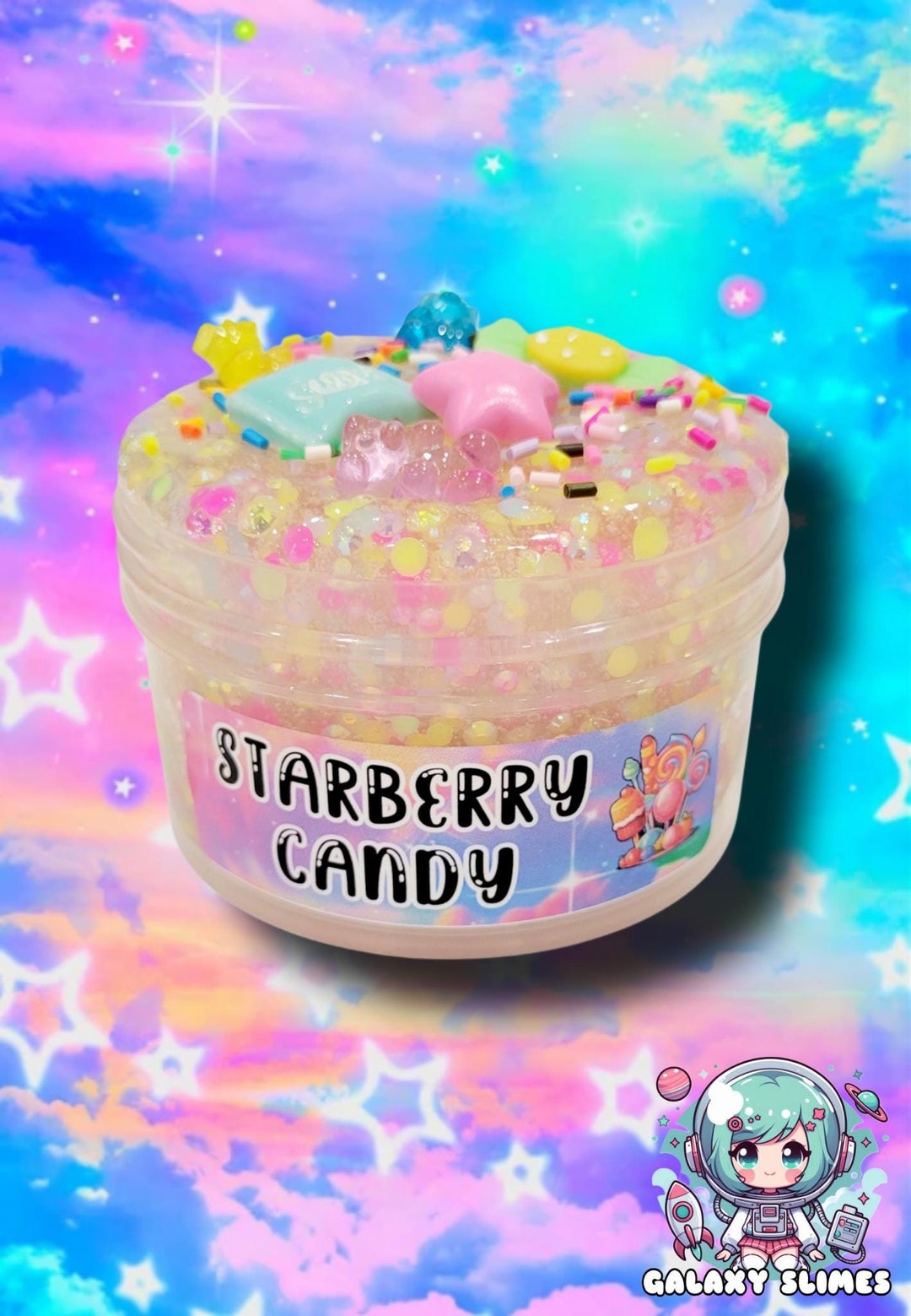STARBERRY CANDY - Crunchy Slime-asmr-fun Slime-galaxy Slimes Co ...
