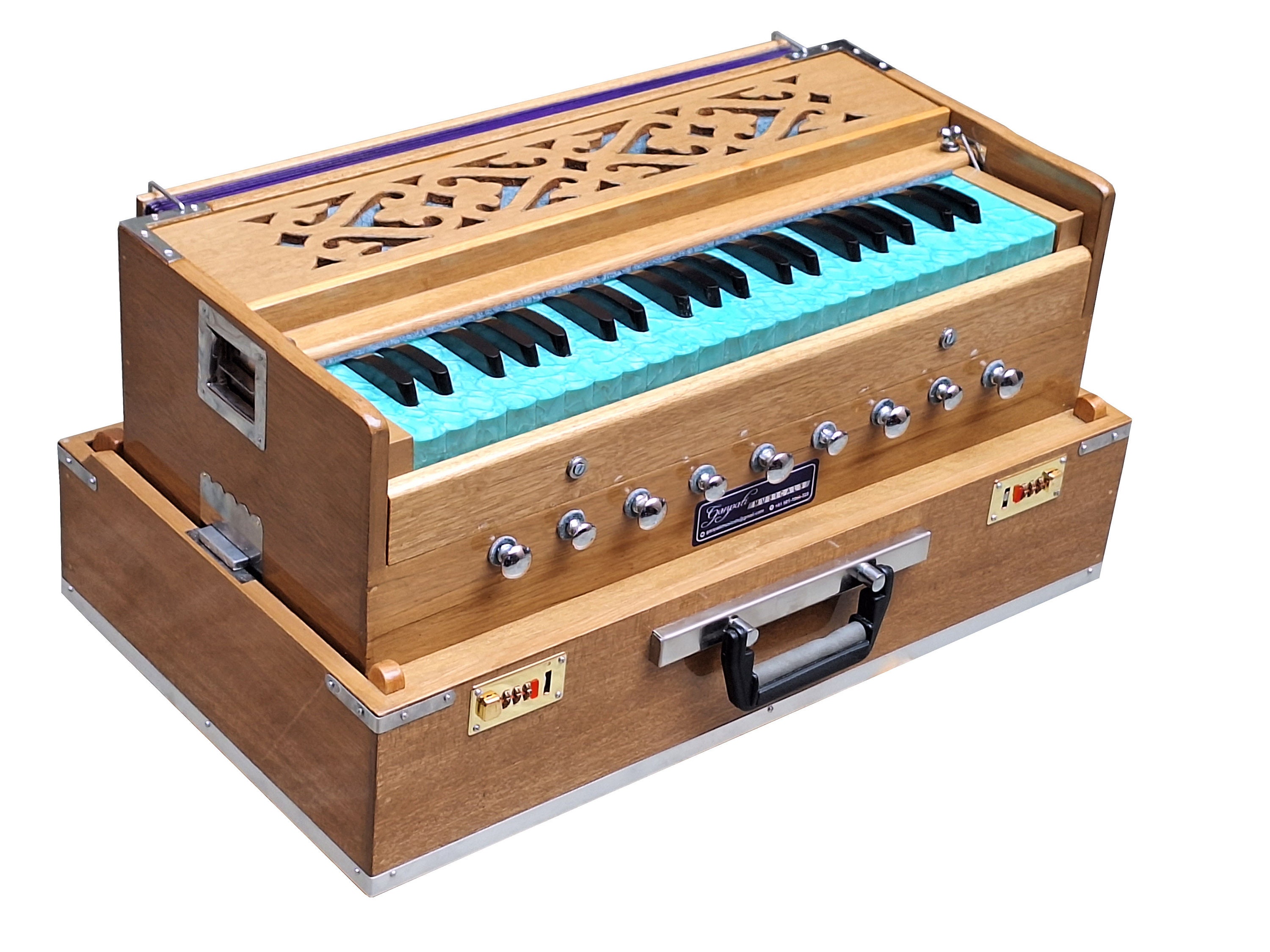 Harmonium Folding, 3.5 Octave, 9 Stops, Double Reeds, 7 Fold Bellow ...