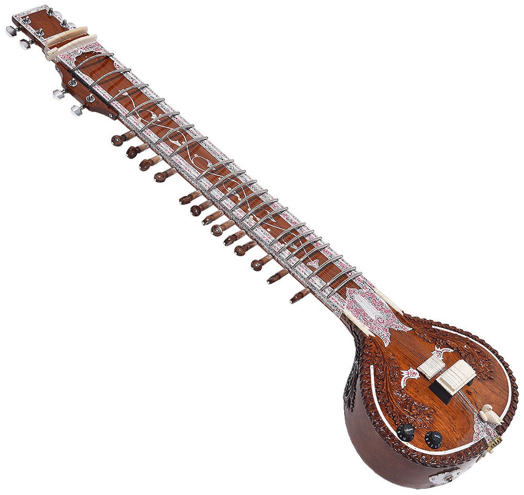 Vilayat Khan Style Tun Wood Sitar: 6 Main Strings , 15 Sympathetic ...