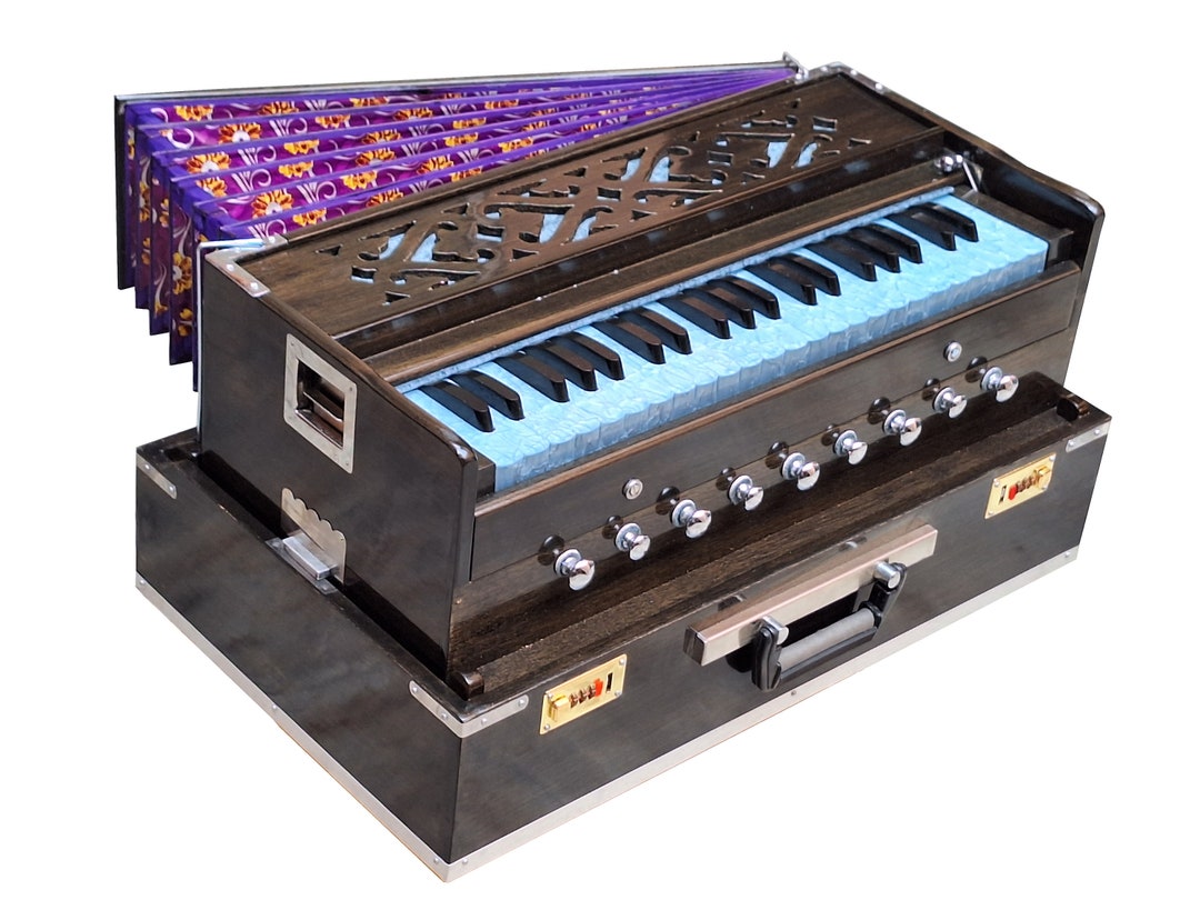 Harmonium Folding, 3.5 Octaves, 9 Stops , Double Reeds, 7 Fold Bellow ...