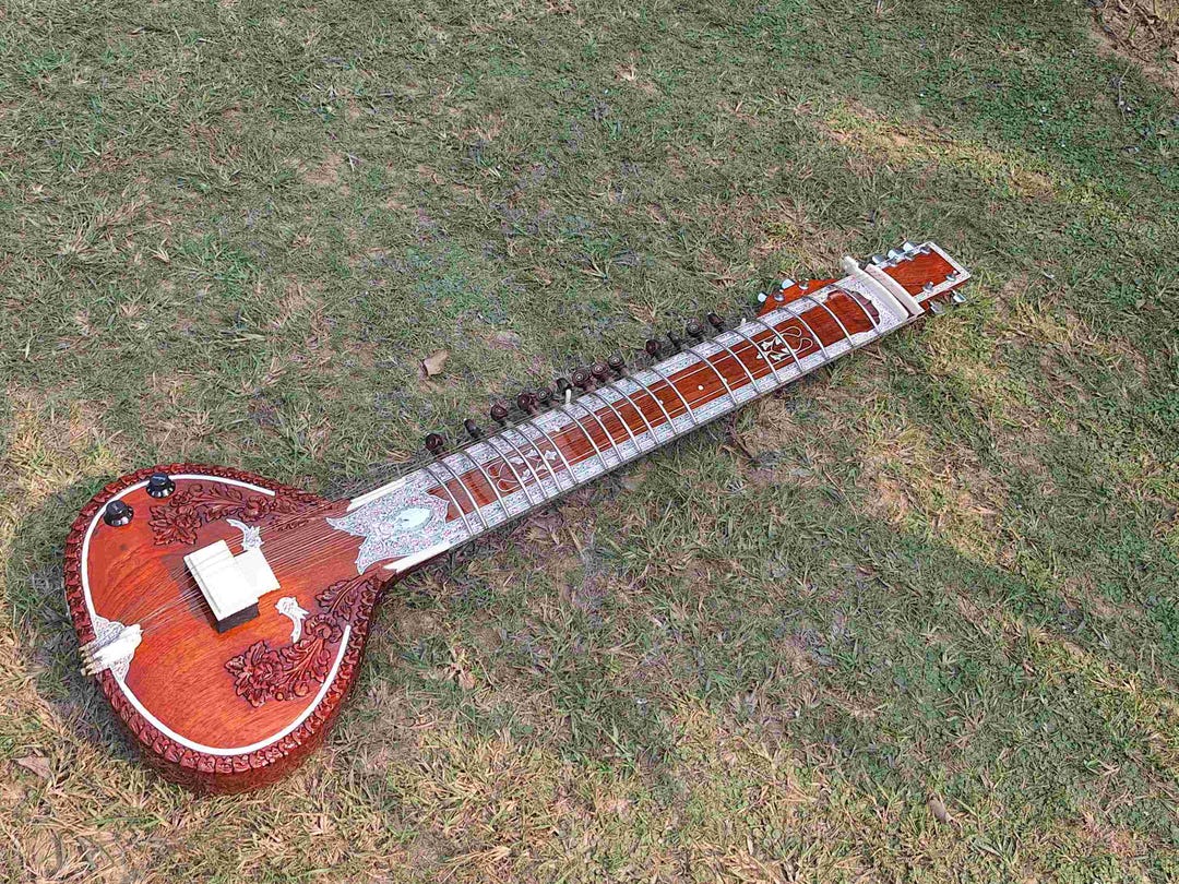 Handmade Tun Wood Sitar: Ravi Shankar Style, 7 Main Strings,travel ...