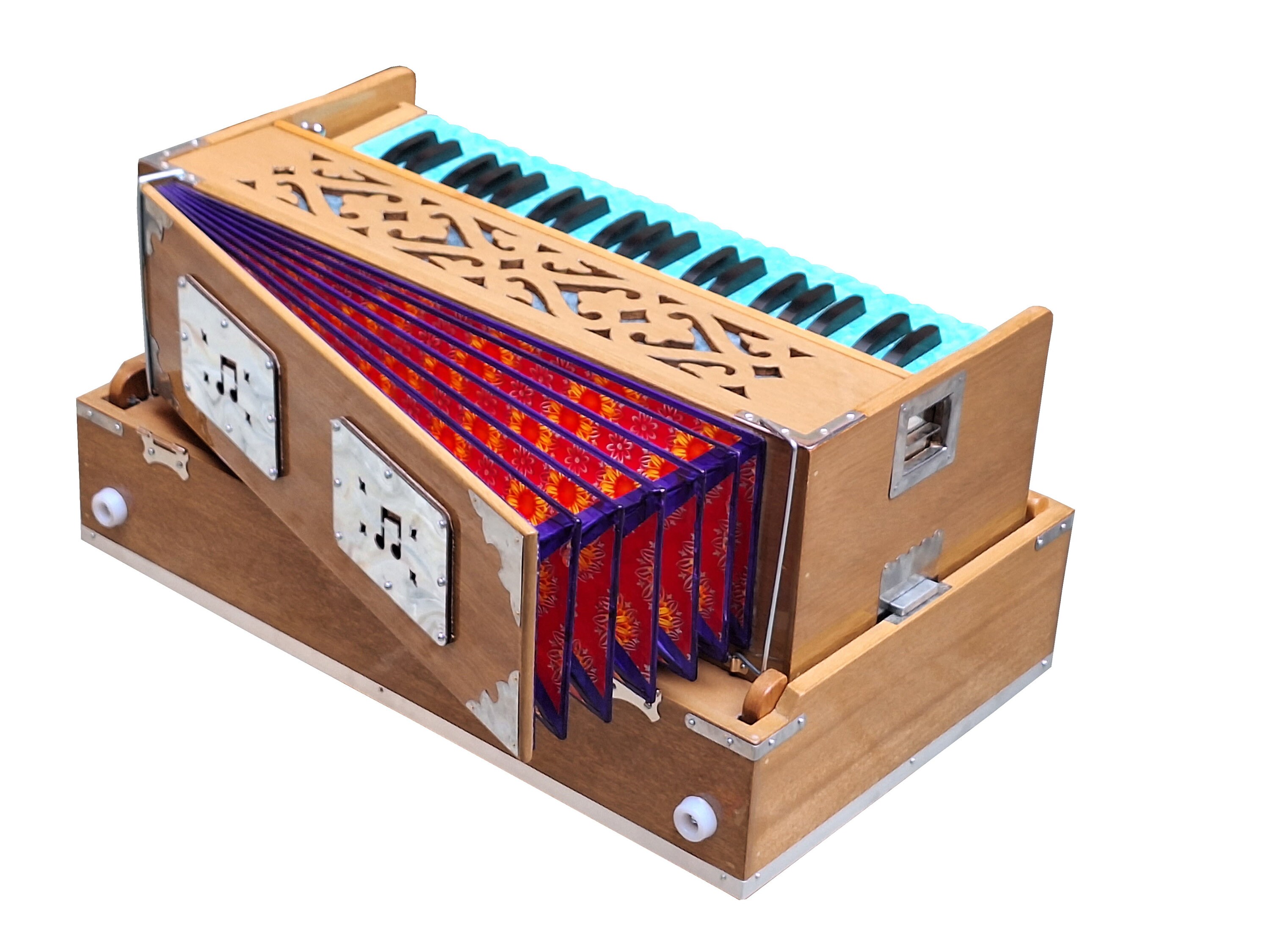 Harmonium Folding, 3.5 Octave, 9 Stops, Double Reeds, 7 Fold Bellow ...
