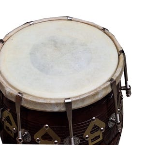 Handmade Dholak: Indian Folk Drum With Carving, Tuning Key & Bag - Etsy