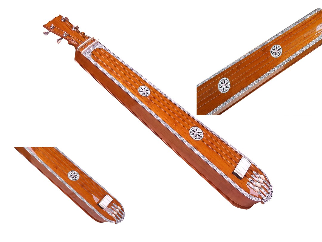 Handmade Tun Wood Box Tanpura: 4 Main Strings, Tambura With Padded Bag ...