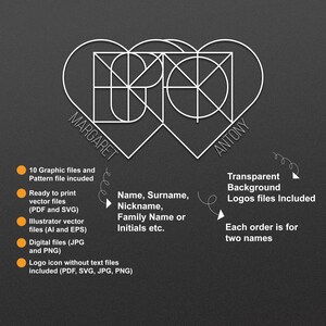 Two Names Logo Design, Love Logo, Tattoo Logo Design, Names Logo SVG ...