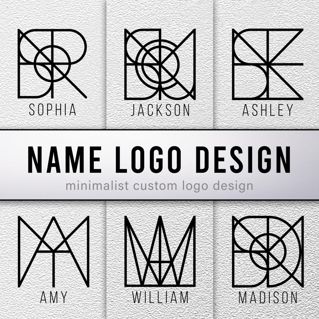 Custom Name Logo Design, Minimalist Logo, Name Logo SVG, Personalized ...