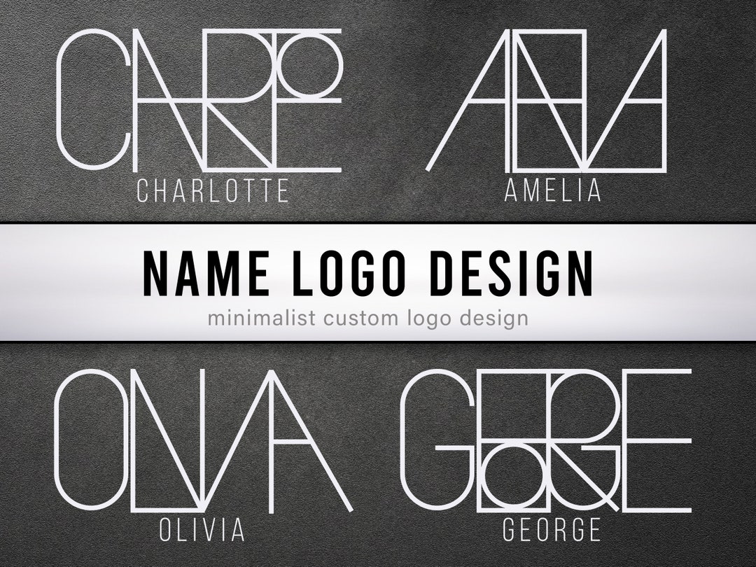 Custom Name Logo Design Minimalist Logo Name Logo SVG - Etsy