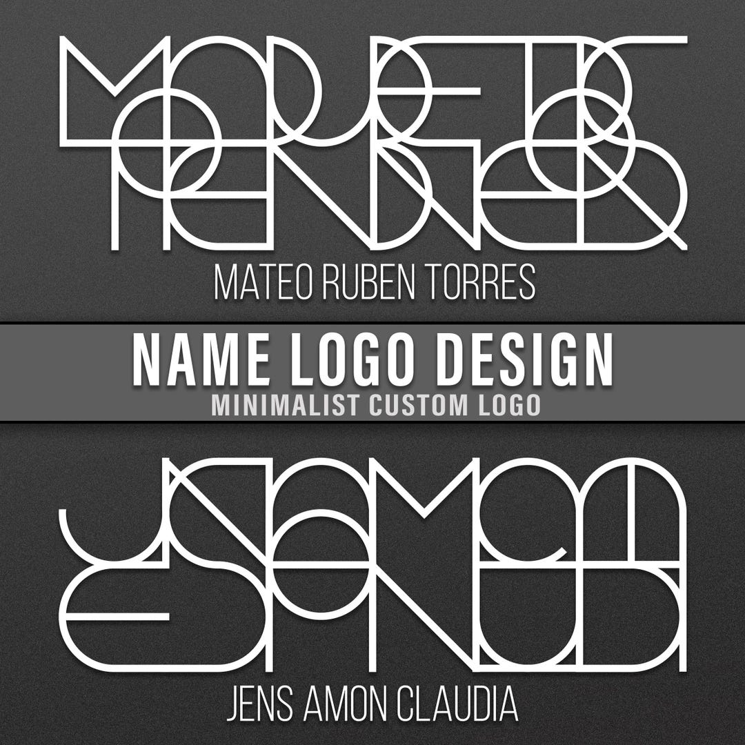 Custom Name Logo Design, Three Names Logo, Minimalist Logo, Name Logo ...