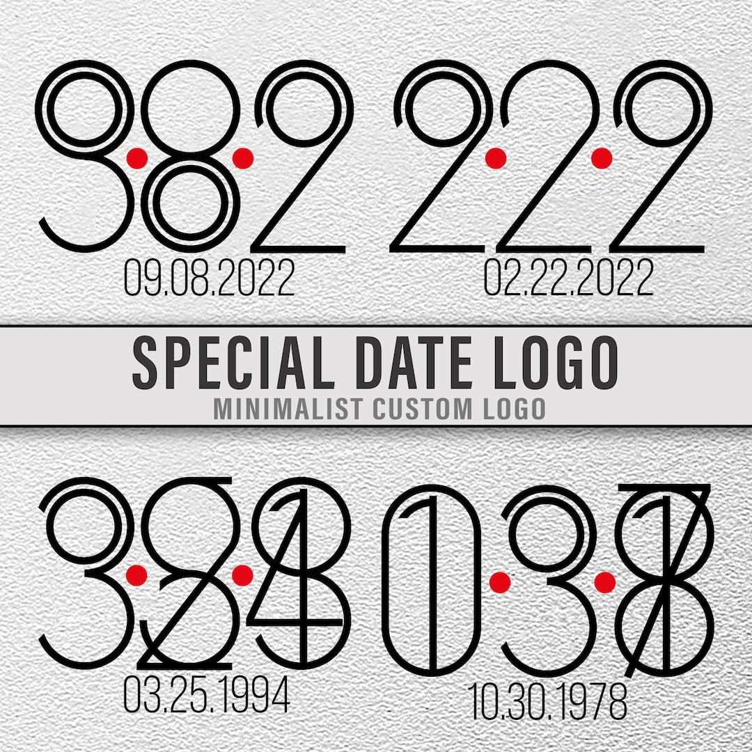 Dates Logo Design, Custom Logo Design, Minimalist Logo, Tattoo Logo ...