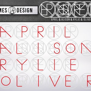 Four Names One Logo Design Tattoo Logo Design Name Logo SVG - Etsy