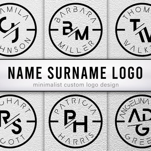 Custom Name Logo Design Minimalist Logo Name Logo SVG - Etsy