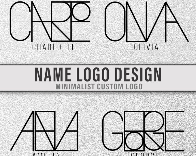 Custom Name Logo Design, Minimalist Logo, Name Logo SVG, Personalized ...