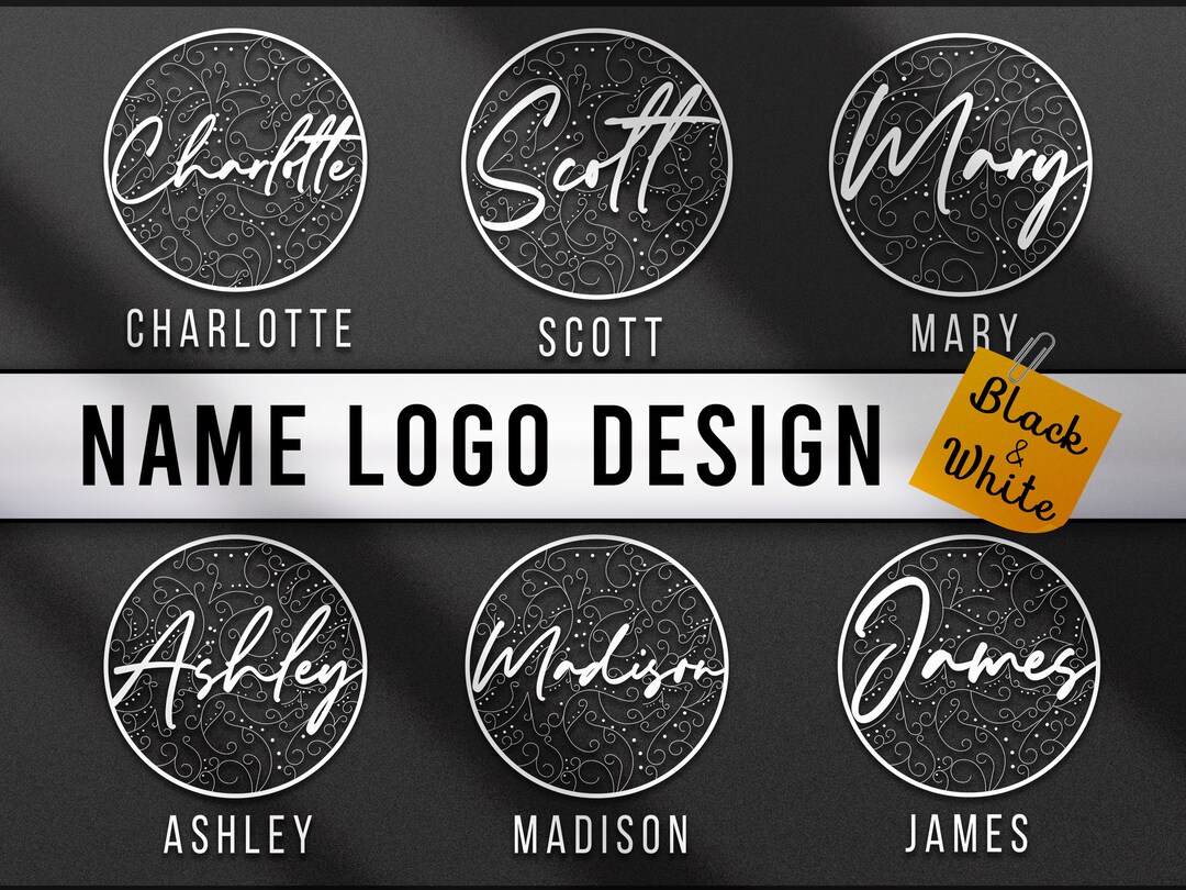 Custom Name Logo Design Minimalist Logo Name Logo SVG - Etsy