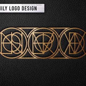 Family Logo Design Tattoo Logo Design Three Names Logo SVG - Etsy