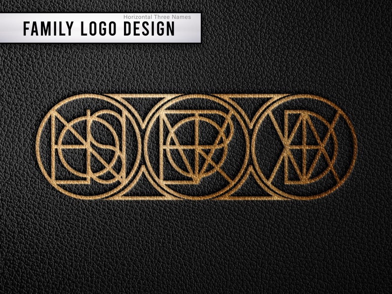 Family Logo Design Tattoo Logo Design Three Names Logo SVG - Etsy