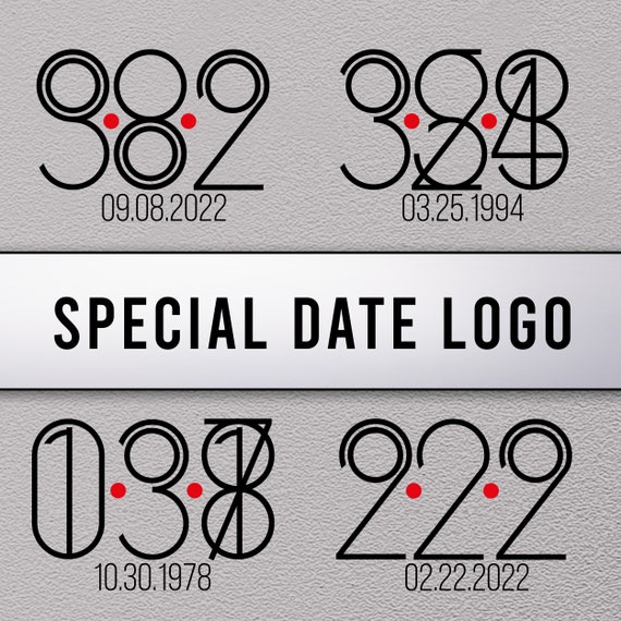 Dates Logo Design Custom Logo Design Minimalist Logo Tattoo | Etsy