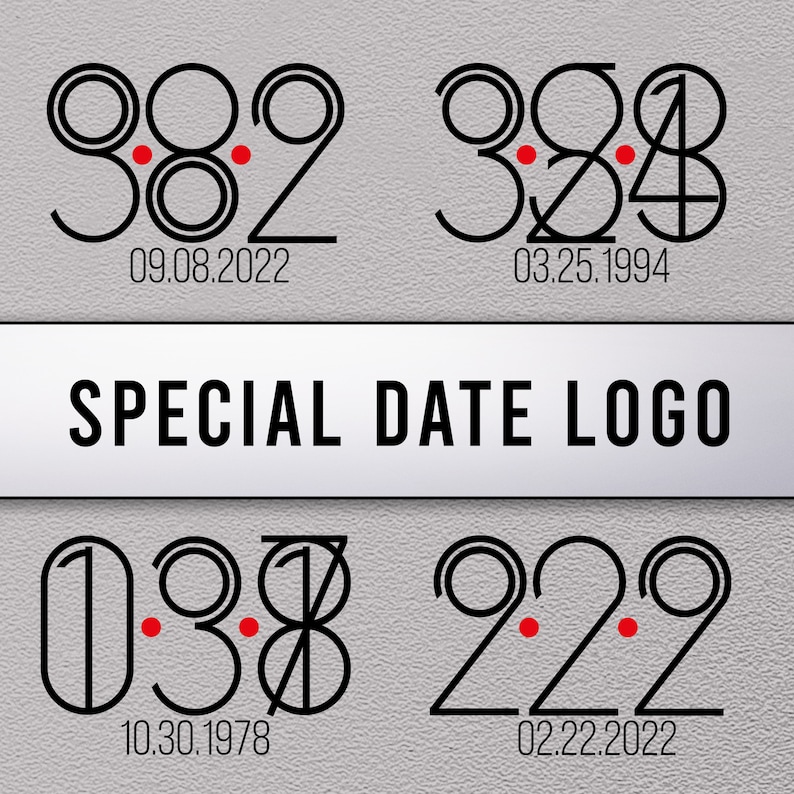 Dates Logo Design Custom Logo Design Minimalist Logo Tattoo | Etsy