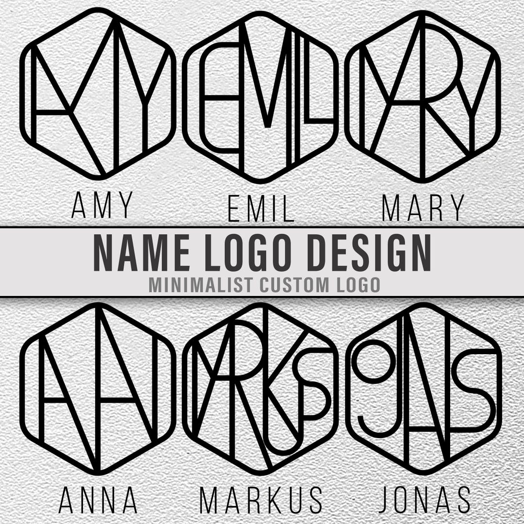 Custom Name Logo Design, Name Logo, Minimalist Logo, Name Logo SVG ...
