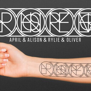 Four Names One Logo Design, Tattoo Logo Design, Name Logo SVG ...