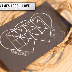 Two Names Logo Design Love Logo Tattoo Logo Design Names - Etsy