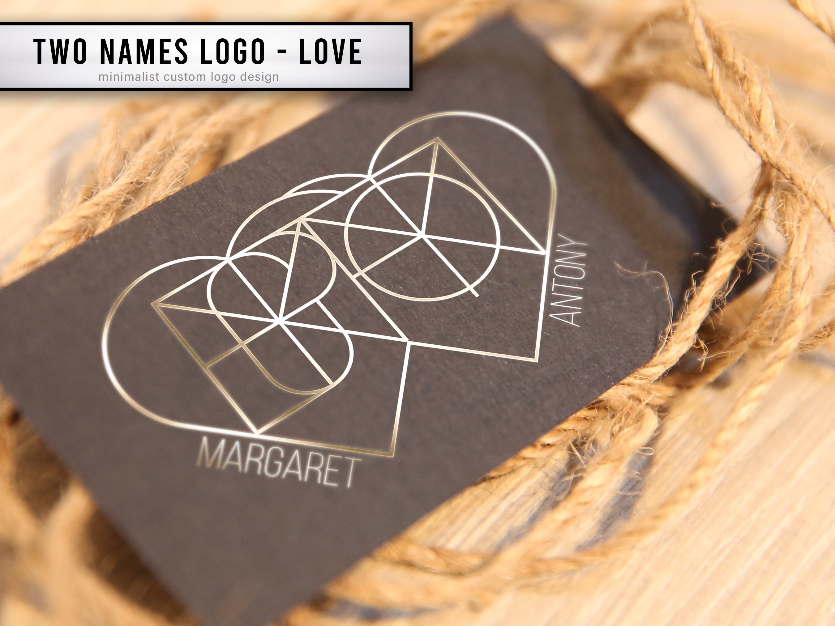 Two Names Logo Design Love Logo Tattoo Logo Design Names - Etsy UK