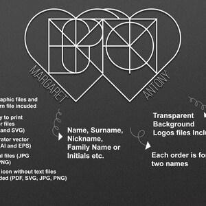 Two Names Logo Design, Love Logo, Tattoo Logo Design, Names Logo SVG ...