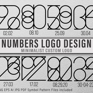 Custom Numer Logo Design, Minimalist Logo, Number Logo SVG ...