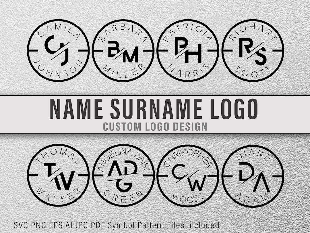 Custom Name Logo Design, Name Surname Logo, Minimalist Logo, Name Logo ...