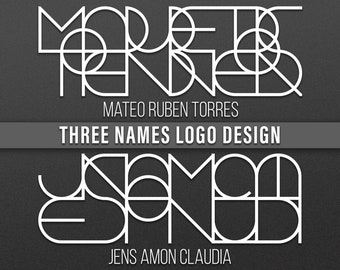 3-5 NAMES/WORDS, Personalized Name Logo Digital Files, Custom Name Logo ...