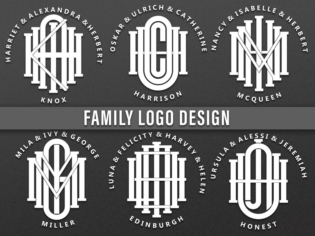 Family Logo Design, Name Logo Design, Family Names Logo SVG, Minimalist ...