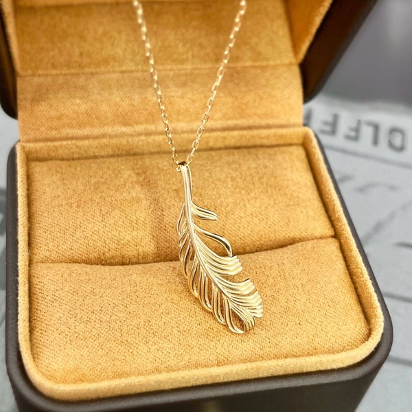 Gold Feather Jewelry - Etsy