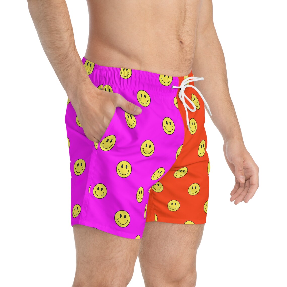 Happy Smiley Face Swim Trunks - Etsy