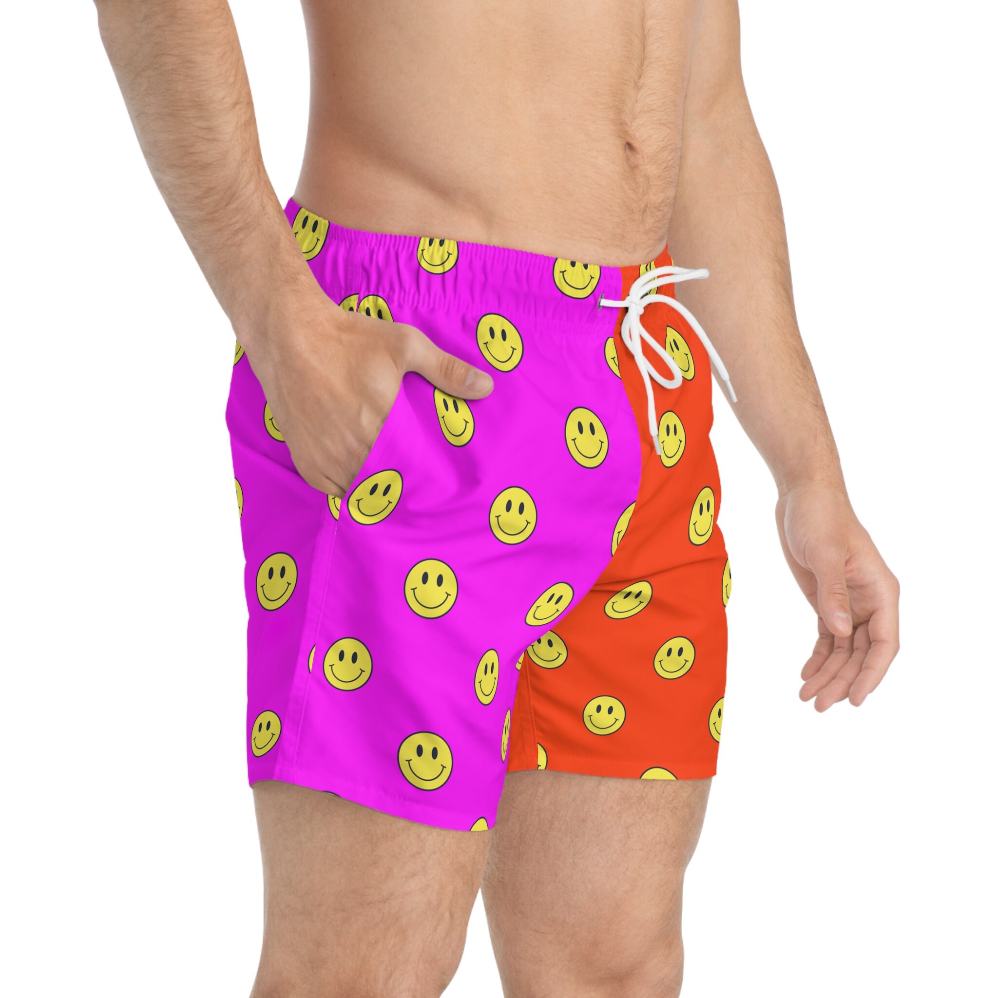 Happy Smiley Face Swim Trunks - Etsy