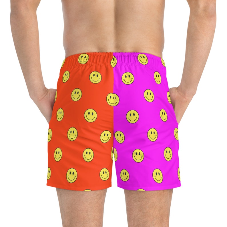 Happy Smiley Face Swim Trunks - Etsy