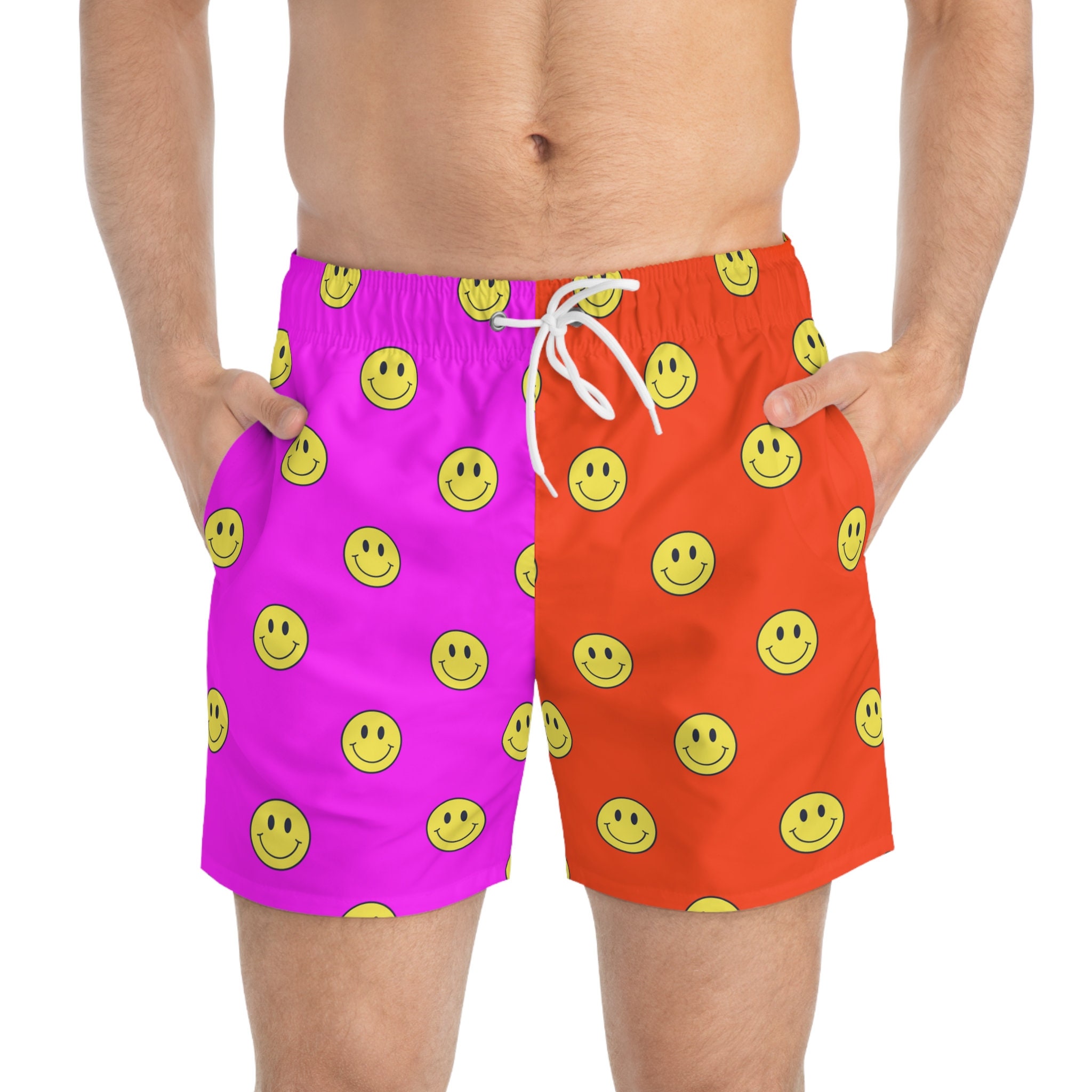Happy Smiley Face Swim Trunks - Etsy