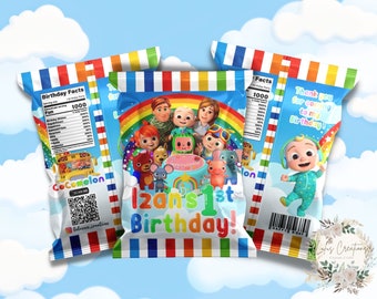 Cocomelon Custom Chip Bags - Etsy