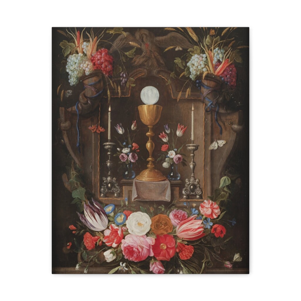 Altar Niche With Symbols of the Eucharist CANVAS WRAP - Etsy