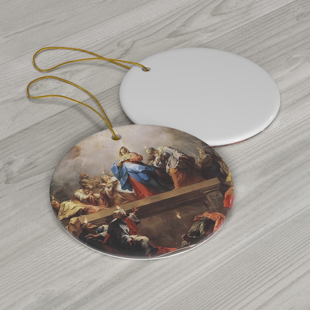 Pentecost Ornament - Jean II Restout - Catholic Ceramic Ornaments ...