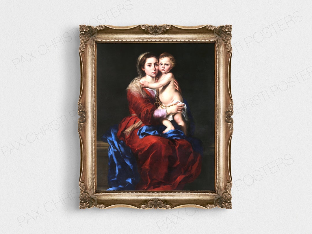 Our Lady of the Rosary MATTE POSTER - Catholic Wall Decor in 11x14 AND ...