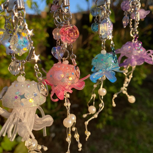 Jellyfish Keychain - Etsy
