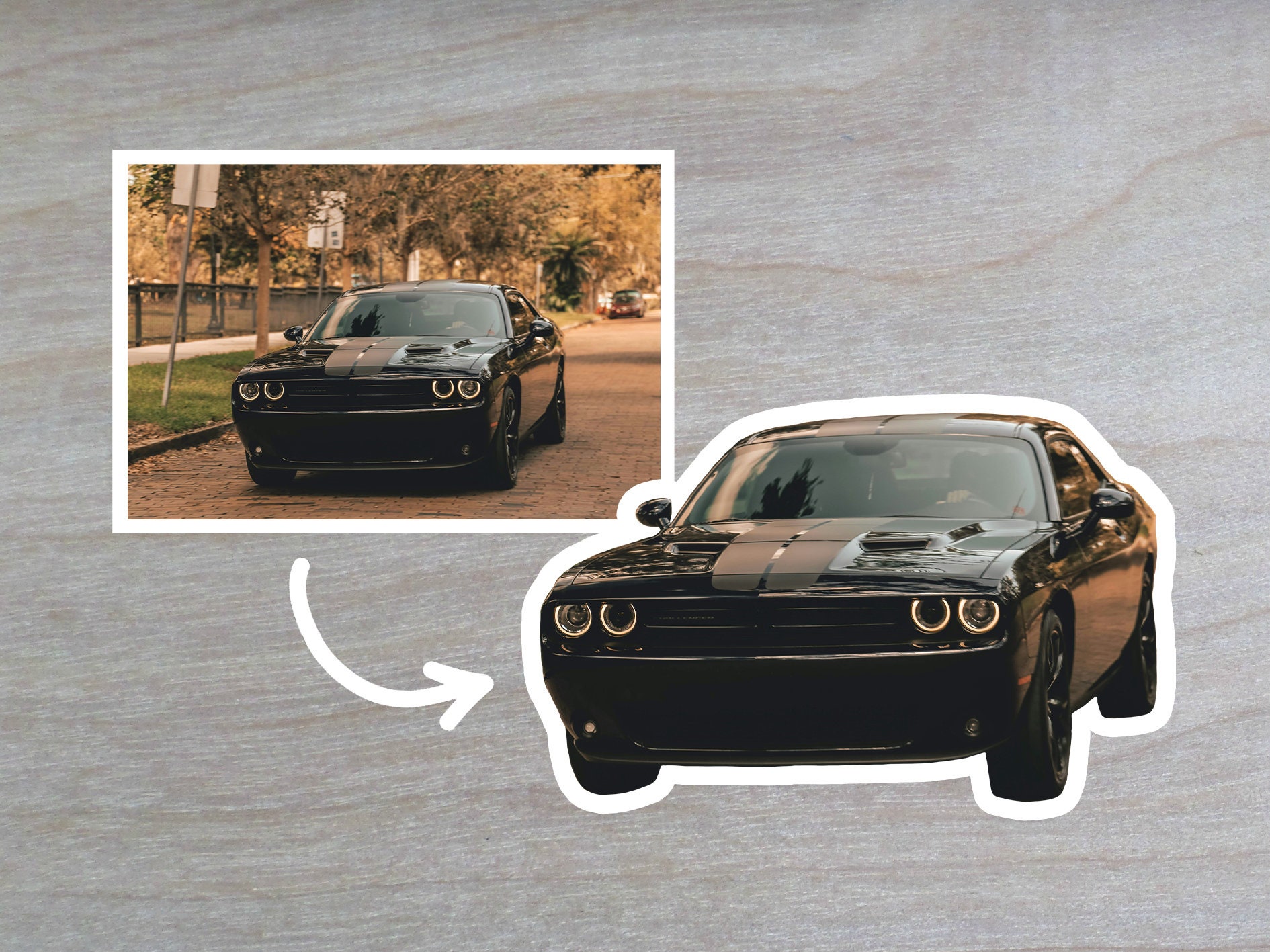 Custom Car Sticker | Car Portrait | Car Drawing | Personalized Sticker ...