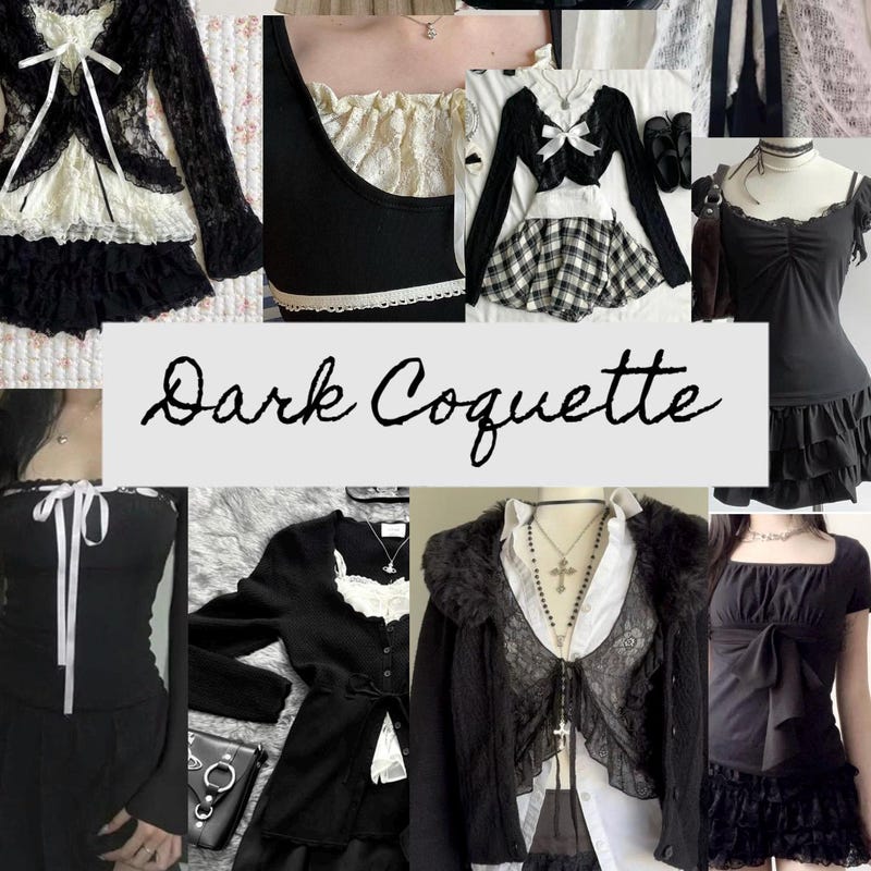 Dark Coquette Clothes - Etsy