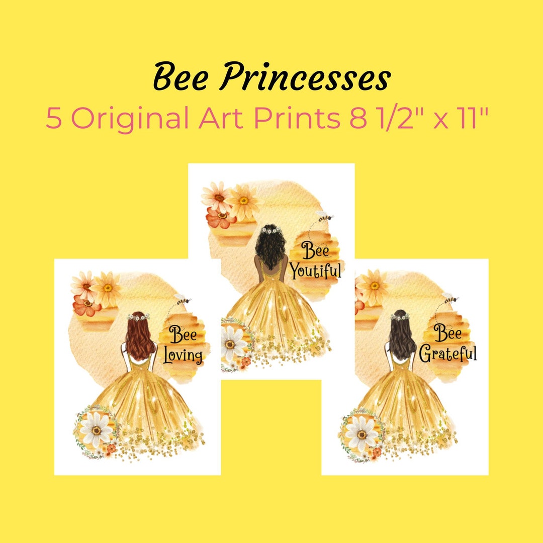 Bee Princesses Art Prints 8 1/2 X 11 - Etsy
