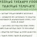 Feeding Therapy Food Tracking Template for Speech and Occupational ...