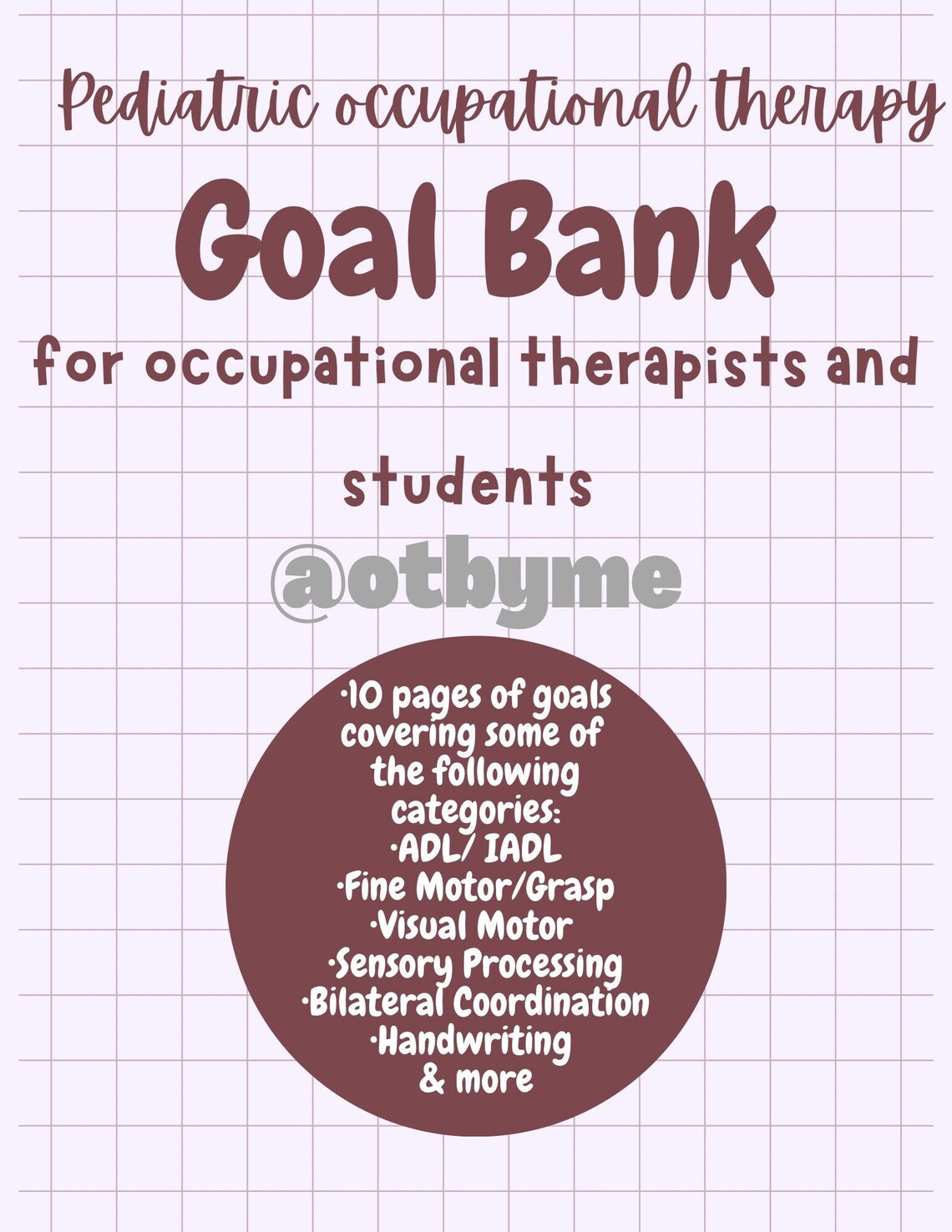 Pediatric Occupational Therapy Goal Bank - Etsy