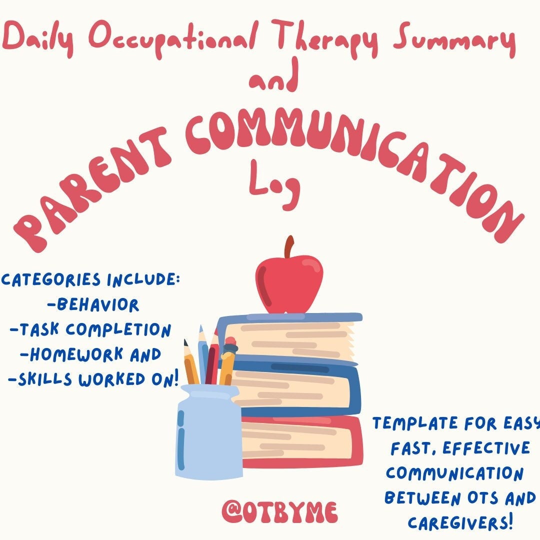 Parent Communication Form Occupational Therapy - Etsy